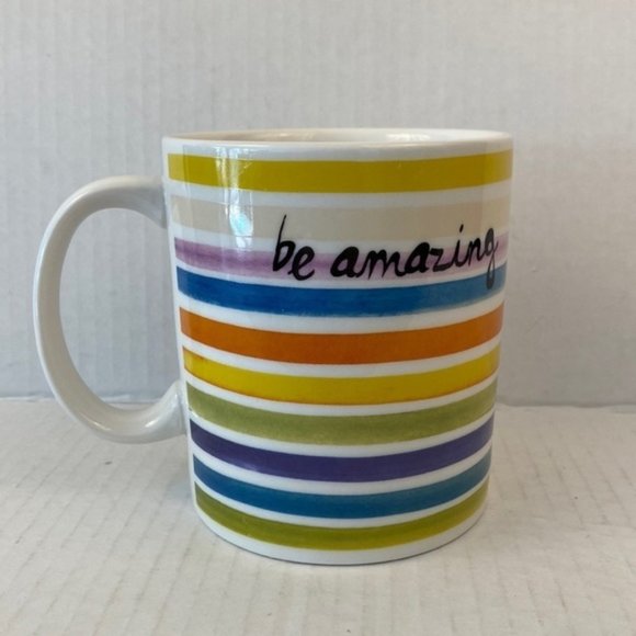 Indigo | Dining | Indigo Mug Be Amazing Mug Cup Rainbow Coffee Tea ...